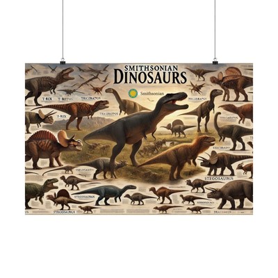 Smithsonian Dinosaurs Poster – Educational & Decorative Wall Art in ...