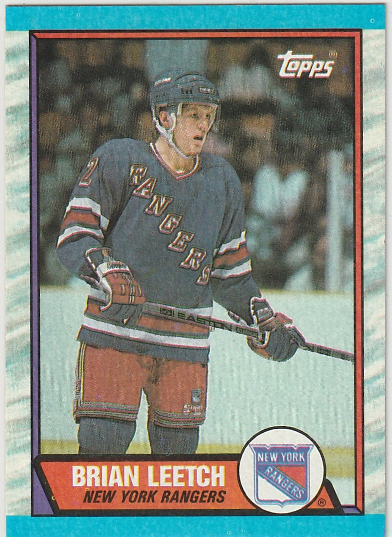 Brian Leetch 1989-90 Topps Rookie #136 New York Rangers RC | eBay