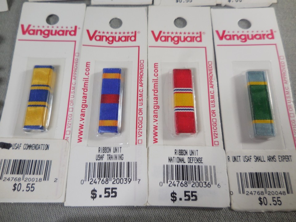 Lot of U.S. Military Service Ribbons Loose & On Racks & Empty Racks ...