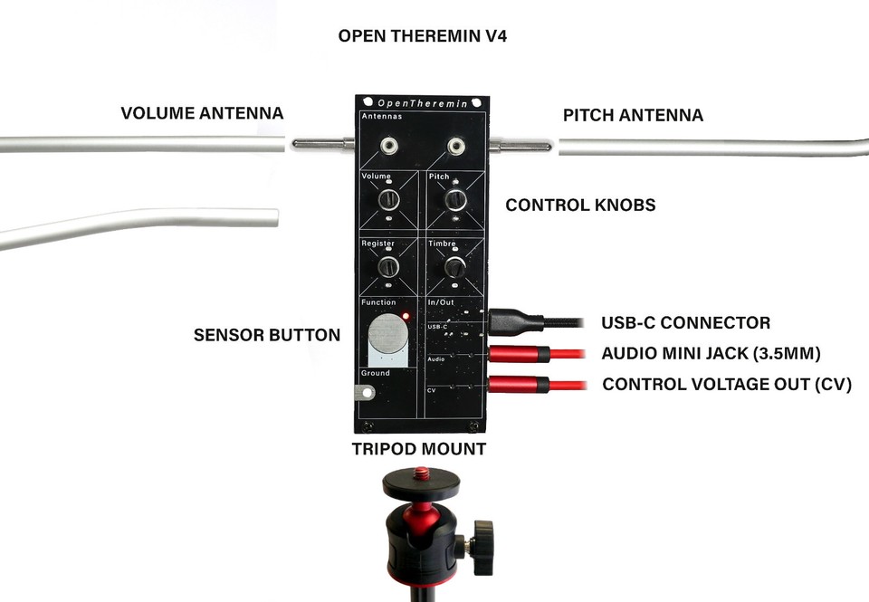 Open Theremin V4.5 - Ready to Play Theremin Music Instrument, Pitch ...