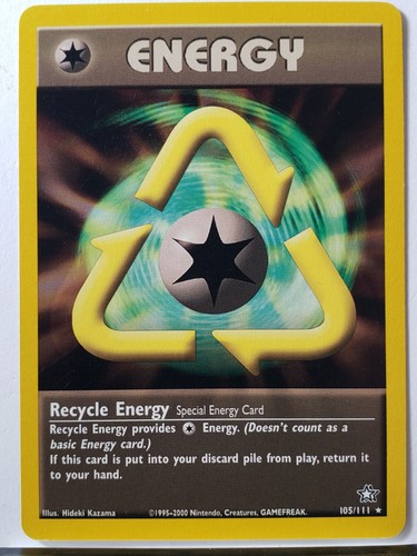 Recycle Energy 105/111 NM - RARE Non Holo Neo Genesis Pokemon Card | eBay