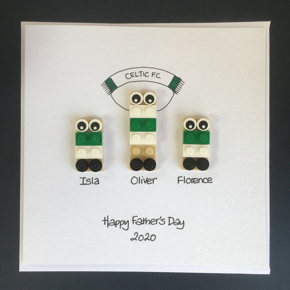 Personalised family any Football team birthday or father's day card ...