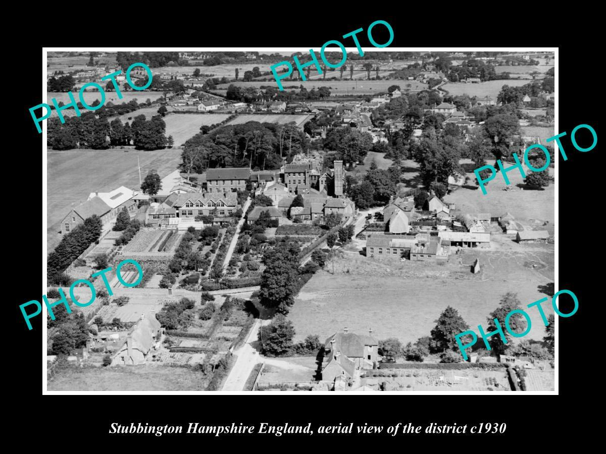 OLD 8x6 HISTORIC PHOTO STUBBINGTON HAMPSHIRE ENGLAND AERIAL VIEW c1930 ...