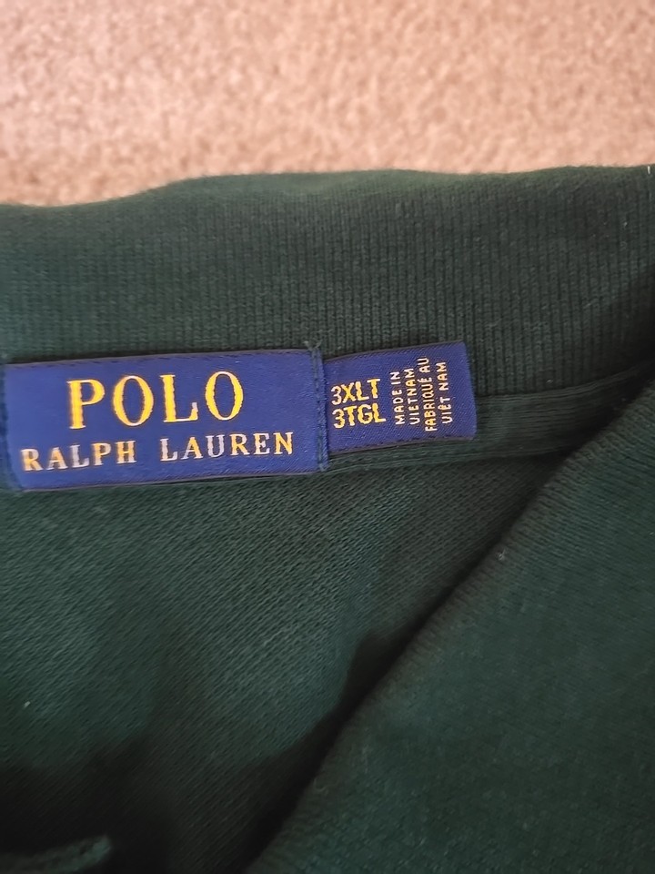 Polo Ralph Lauren Big Pony Crest Crest Emblem Green Reg 3XLT | eBay