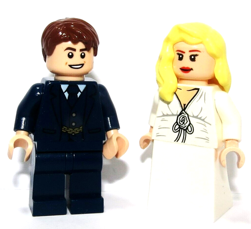 LEGO Bride Blonde Hair & Groom Dark Blue Suit Flesh Skin Wedding ...