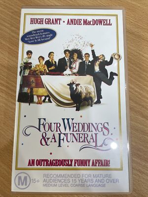 Four Weddings And A Funeral - VHS Movie Video Tape STILL SEALED - NEW ...