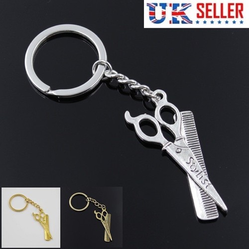 Key Ring Hairdresser Scissors Comb, Keyring, Keychain, Stylist, Barber ...
