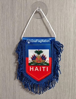 Haitian Haiti Flag Car Mini Banner Flag Tassle Tassel 3.5x5” | eBay