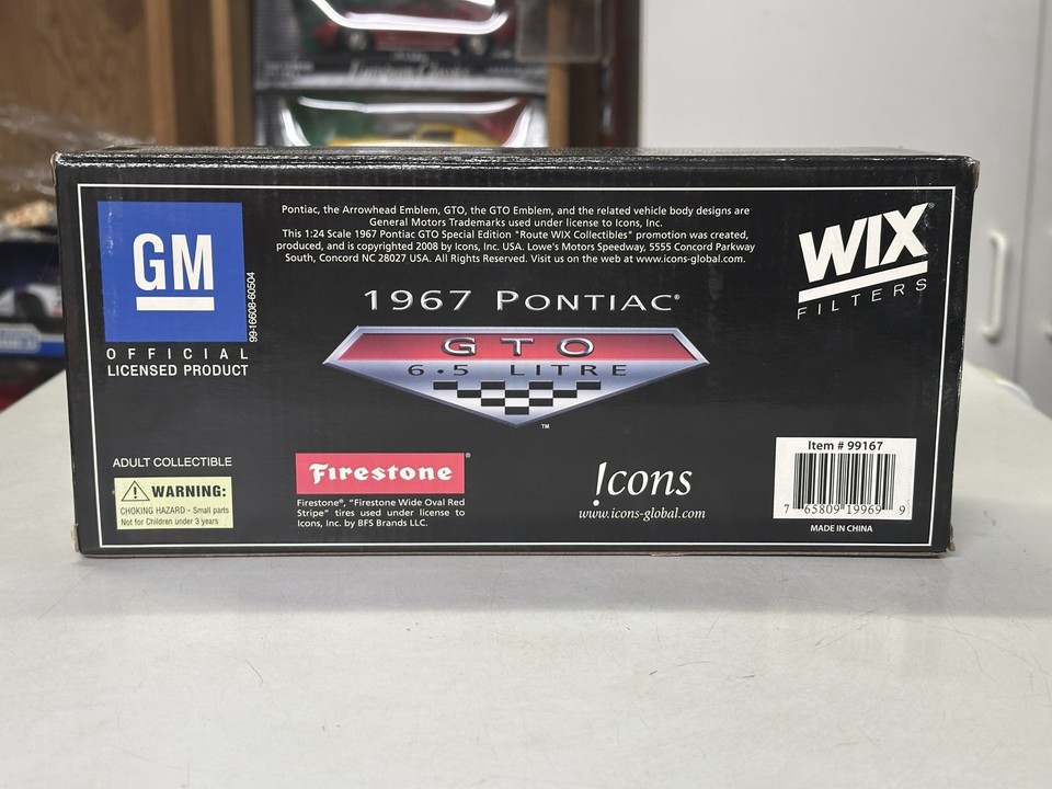 BOXED 1:24 Route WIX diecast car 1967 PONTIAC GTO "The Great One ...