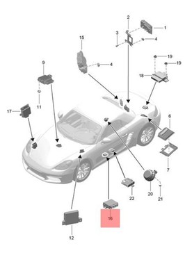 Genuine PORSCHE 718 Boxster Cayman Control Unit For Parking Aid ...