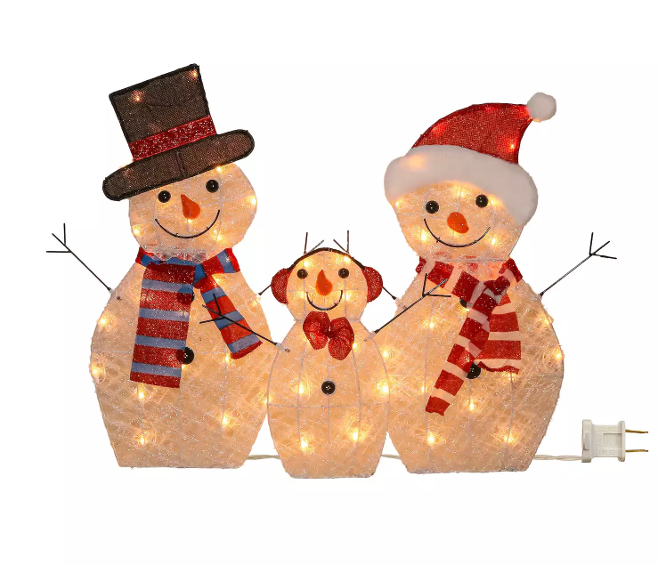 [ SALE ] Crosslight Wireframe Snowmen Family Outdoor Decor 3-pk. | eBay