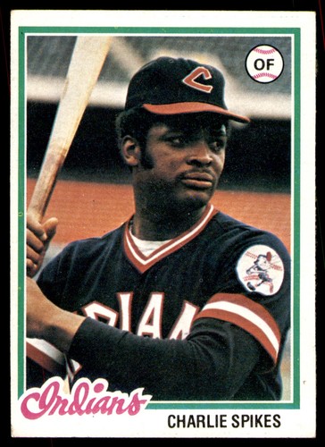 1978 Topps #459 Charlie Spikes Cleveland Indians Card | eBay