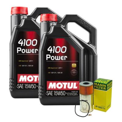 Motul + OEM Engine Oil Change Kit (15W-50) (10 Liter) (Power 4100) | eBay