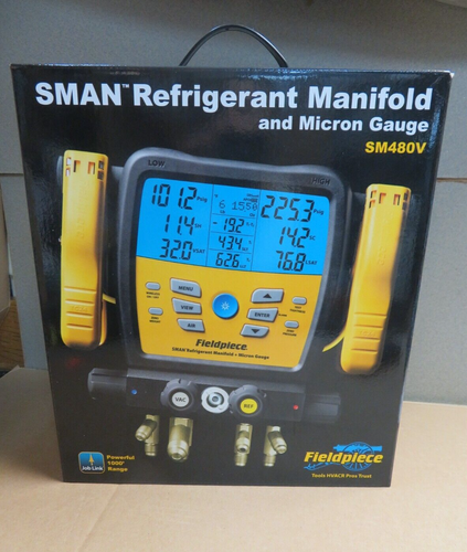 Fieldpiece SM480V 4-port SMAN Refrigerant Manifold With Micron Gauge * | eBay