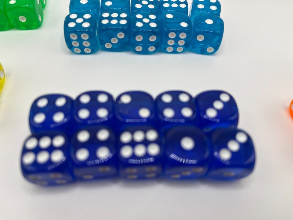 110 Pack OF COLORFUL DICE GREAT FOR GAMES AT HOME AND TEACHING IN THE ...