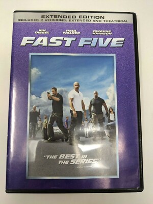 Fast Five (DVD, 2011, Extended Edition) Vin Diesel Paul Walker Dwayne ...