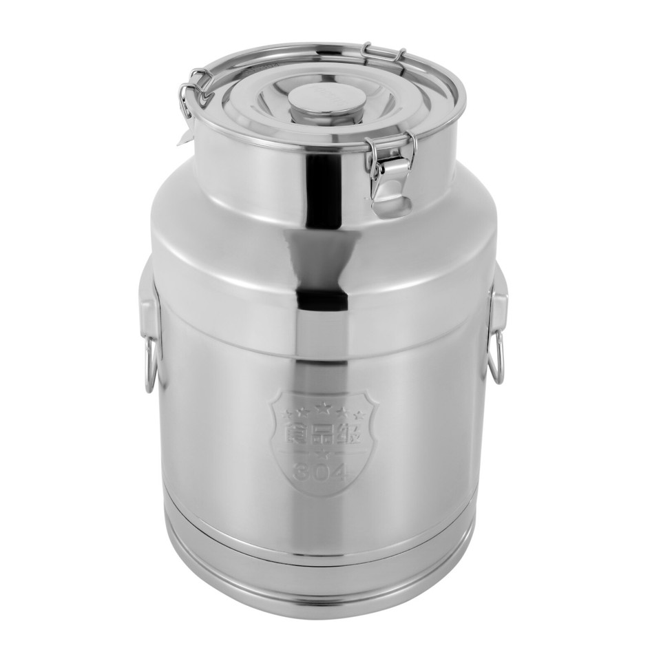 28L/35L Stainless Steel Milk Can Wine Pail Bucket Jug Oil Storage Tank ...