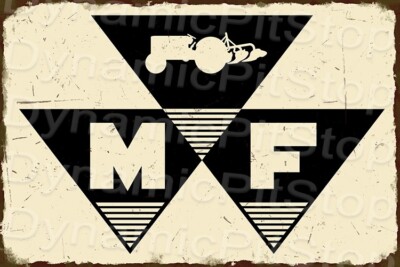 Massey Ferguson Tractor Logo Rustic Tin Metal Sign Farming Australian ...