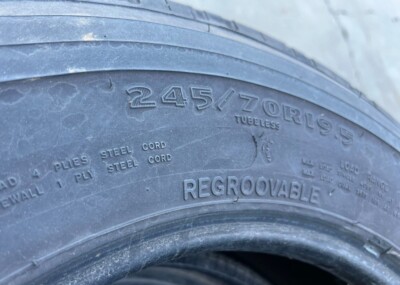 6 Used 245/70R19.5 Goodyear Unisteel G159 | eBay
