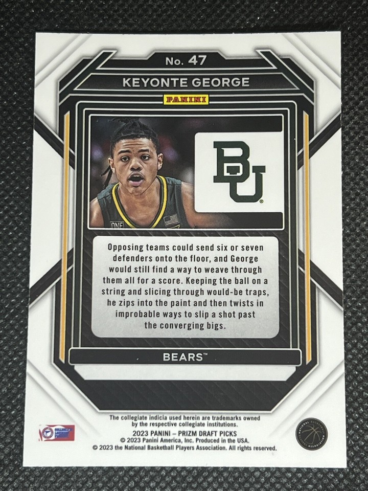 2023 Panini Prizm DP Basketball KEYONTE GEORGE RC #47 ROOKIE CARD ...