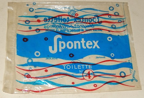 Ancien SACHET (seul) SPONTEX Toilette : Eponge végétale - Vintage | eBay
