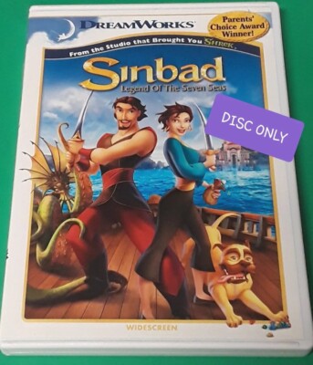 Sinbad DVD Movie DISC ONLY 2003 DreamWorks Legend of the Seven Seas ...