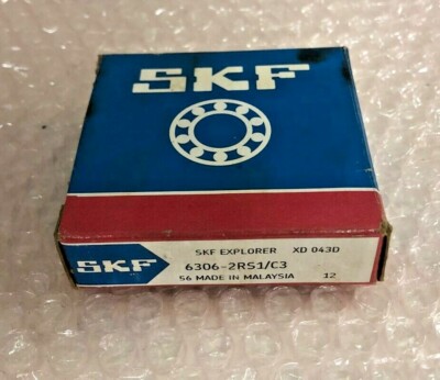 NEW SKF 6306-2RS1-C3 ONE SIDE OPEN BALL BEARING | eBay