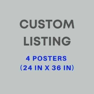 Custom Listing ( 4 Posters, sized 24 inch x 36 inc) - P1 | eBay