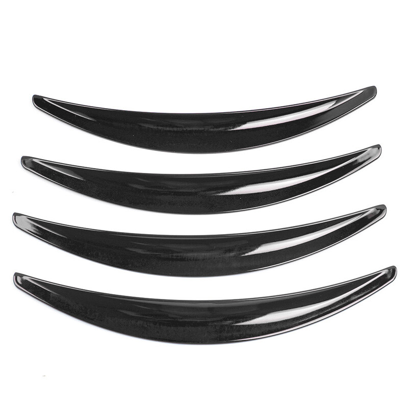 4PCS Black Car Wheel Eyebrow Arch Trim Lips Decor Strip Fender Flare ...