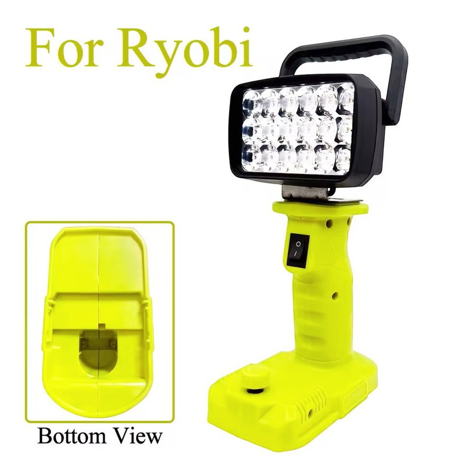LED Work Light For Ryobi 18V Portable Camping Lamp Spotlight Jobsite ...