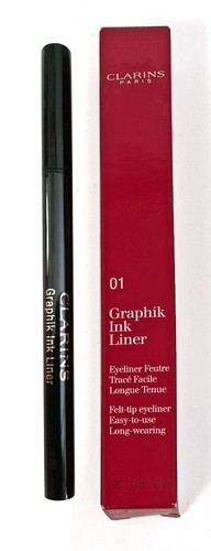 Clarins Graphik Ink Liner Felt Tip Long-Wearing Eyeliner, 01 Intense ...