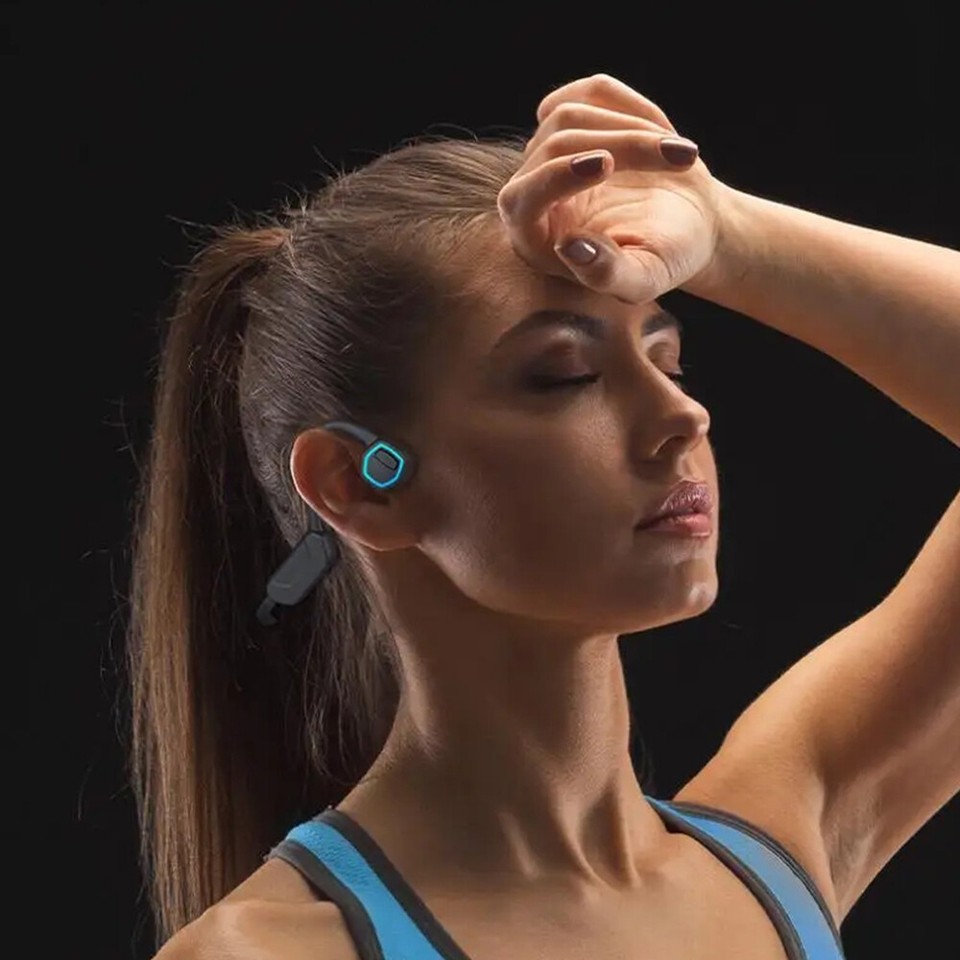 Wireless Bone Conduction Earphones Swimming IPX68 Waterproof 32G MP3 ...