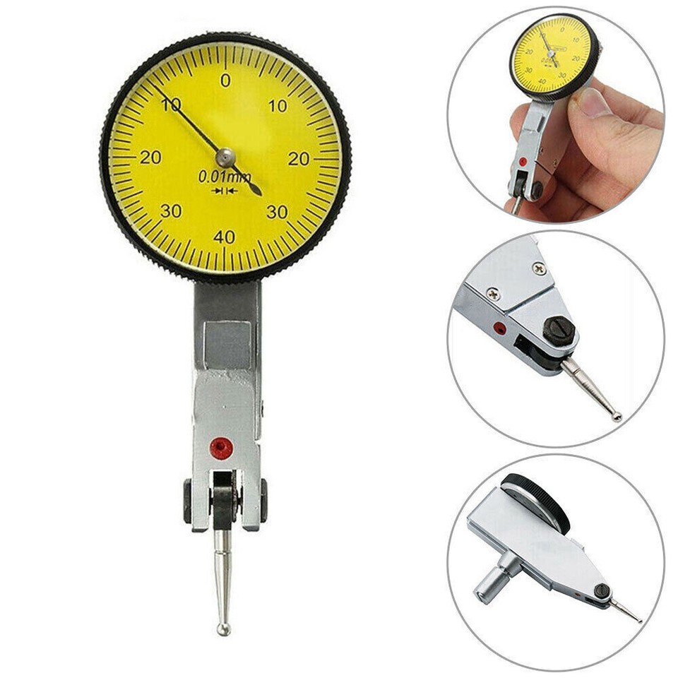 0.01mm Dial Test Indicator Magnetic Metric Finger Clock Lever DTI Gauge ...