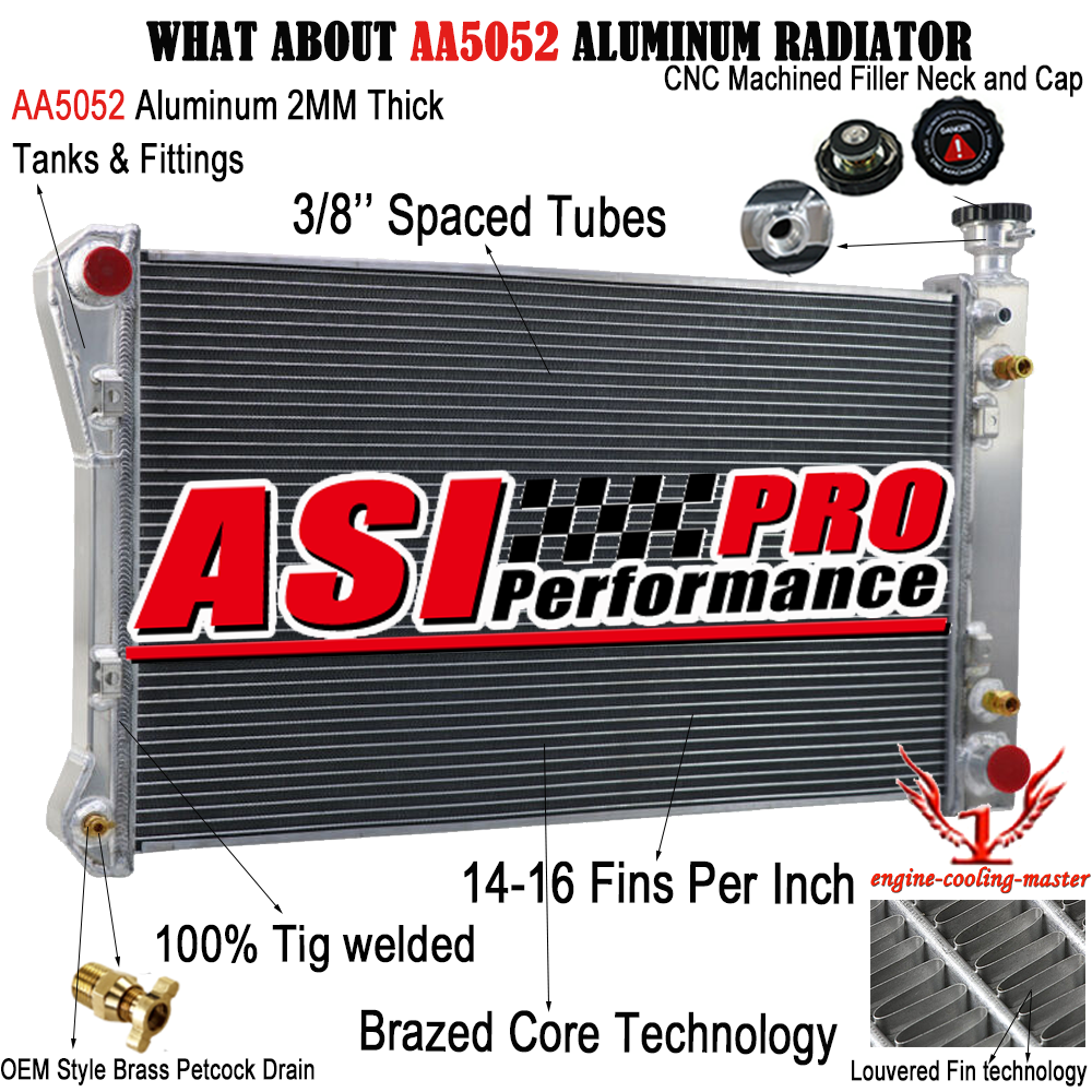 4 Row Aluminum Radiator For 88-95 94 Chevy GMC C1500 C2500 C3500 K1500 ...