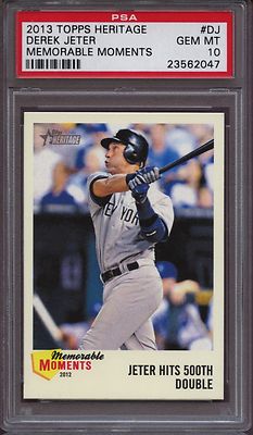 2013 Topps Heritage Memorable Moments DJ Derek Jeter PSA 10 Gem Mint | eBay