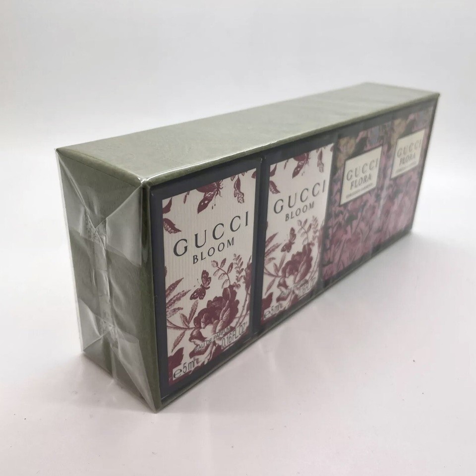 Gucci Mini Set 2 x Gucci Bloom, 2 x Gucci Flora Gorgeous Gardenia NIB ...