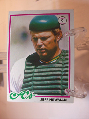 1978 Topps Baseball Card #458 - Jeff Newman UER - Oakland Athletics ...