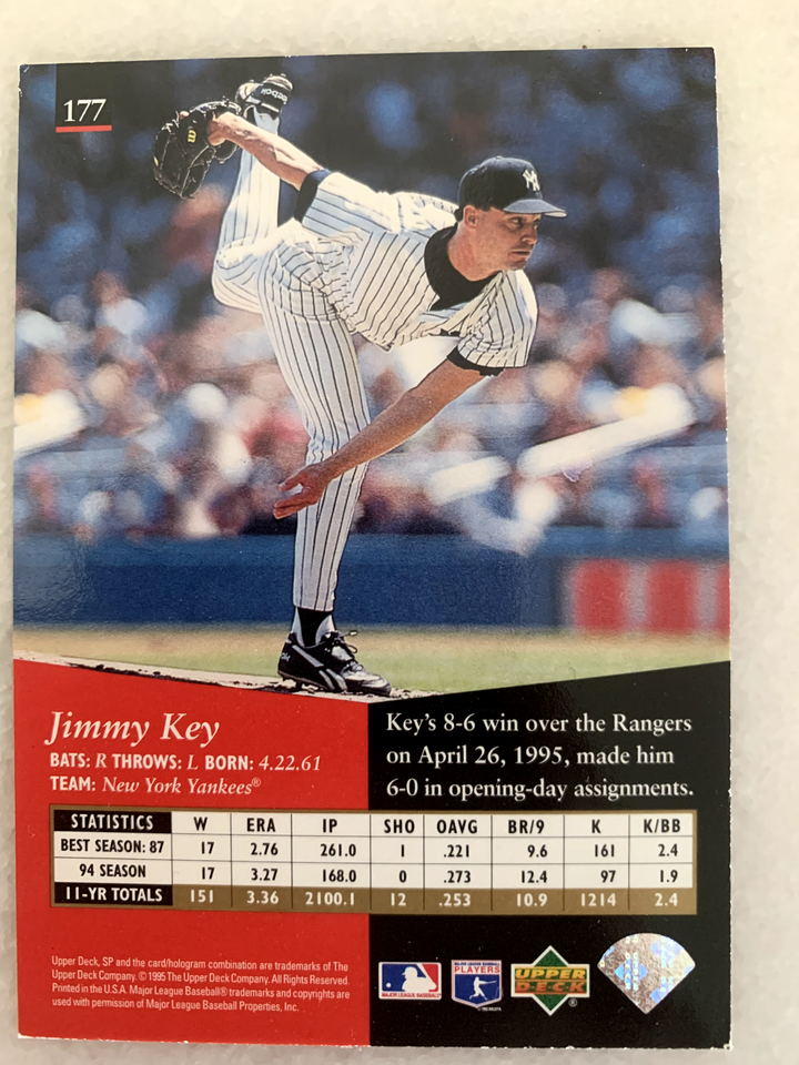 Rare Upper Deck Jimmy Key SP Partial Foil | eBay