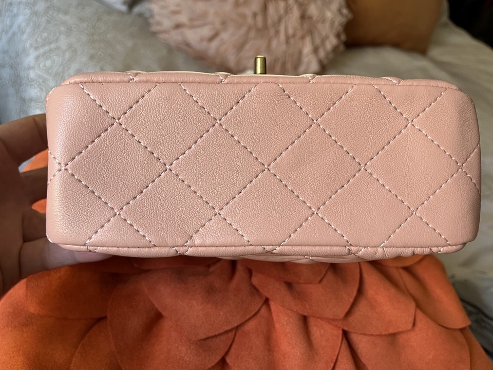 Mini genuine leather from the inside out purse Light Pink in color | eBay