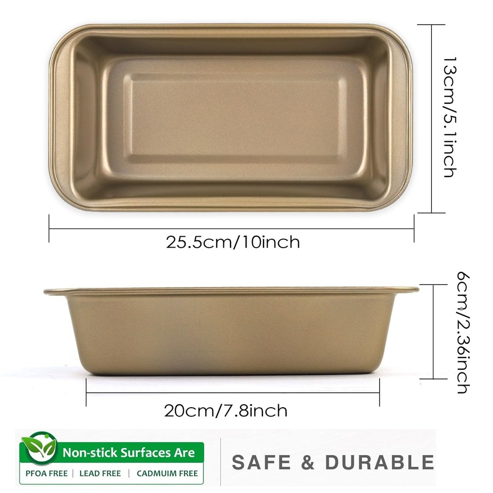 Bread Loaf Pan,10 Pack Nonstick Loaf Baking Pan 9.5 x 5 Inch Loaf Pan ...