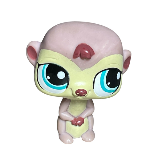 Littlest Pet Shop Dusty Pink Meerkat #1564 Teal Cyan Dot Eyes LPS | eBay