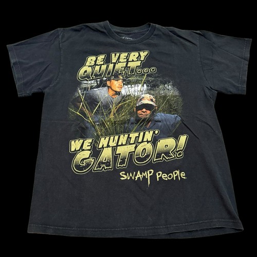 Swamp People Tshirt Tv show Size Large Black Promo | eBay