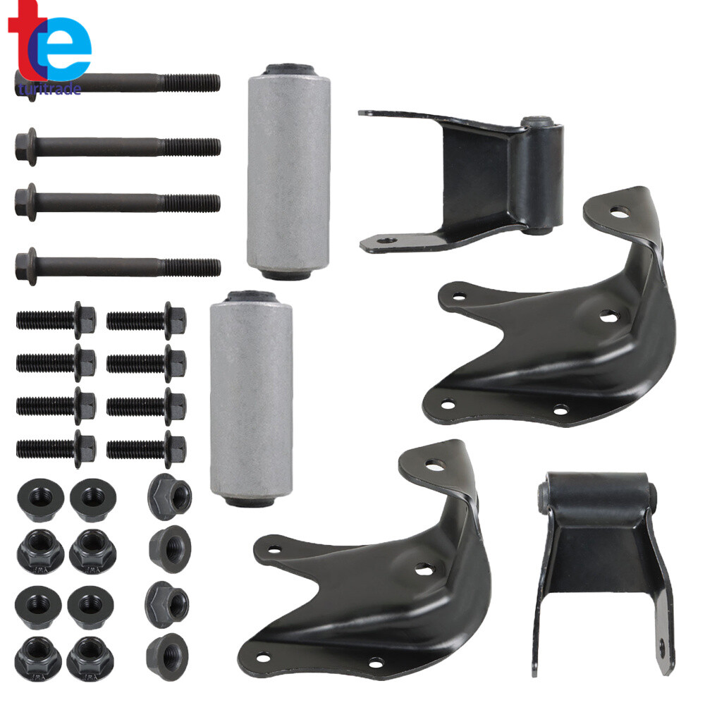 Rear Leaf Spring Shackle Bracket Pair Hanger Kit for Ford F150 F250 ...