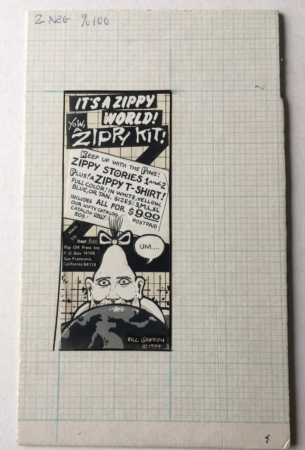 1979 Zippy Ad By Bill Griffith Original Art | eBay