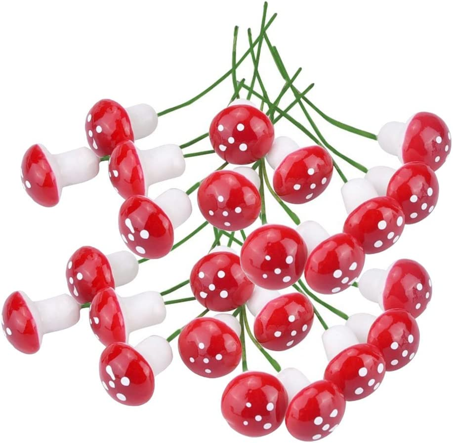 Paquete De 100 Mini Hongos De Espuma Para Adornos De Jardin, Macetas ...