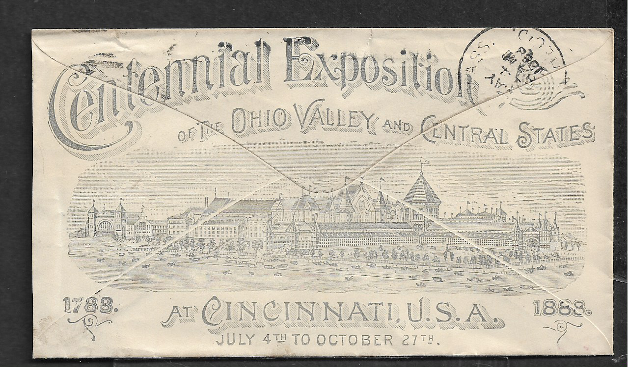 1888 Ill Adv Cover Cincinnati Centennial Exposition All Over w ...