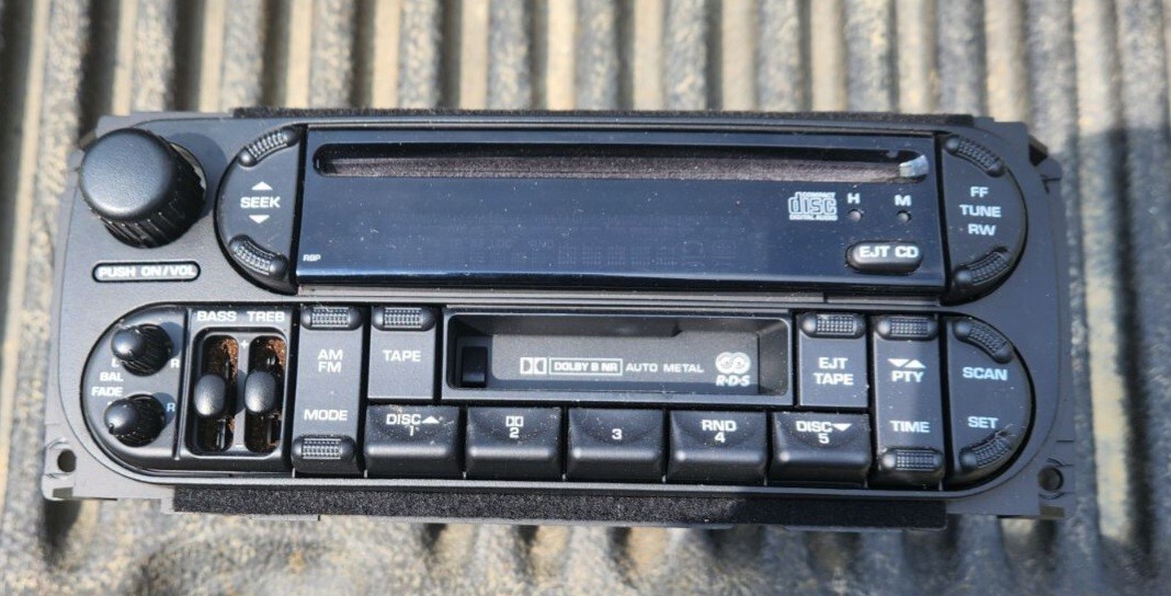 Genuine Chrysler Dodge Jeep CD & Cassette Player Radio Stereo ...