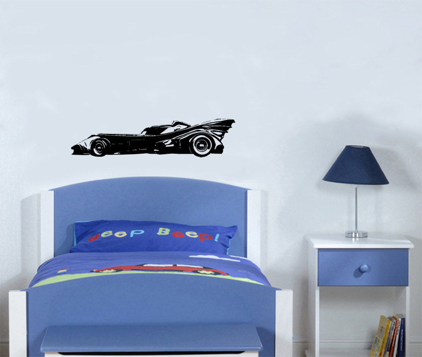 Batman Batmobile Car Superhero Justice League Gotham Decal Wall Sticker ...