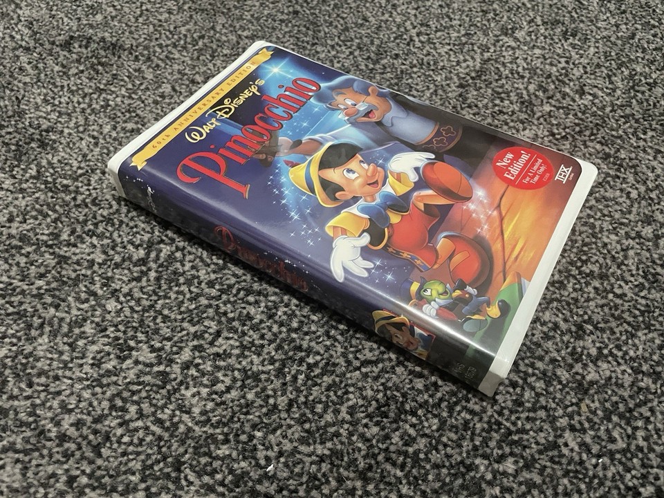 Walt Disney Pinocchio 60th Anniversary Edition VHS Clamshell NTSC Mint ...