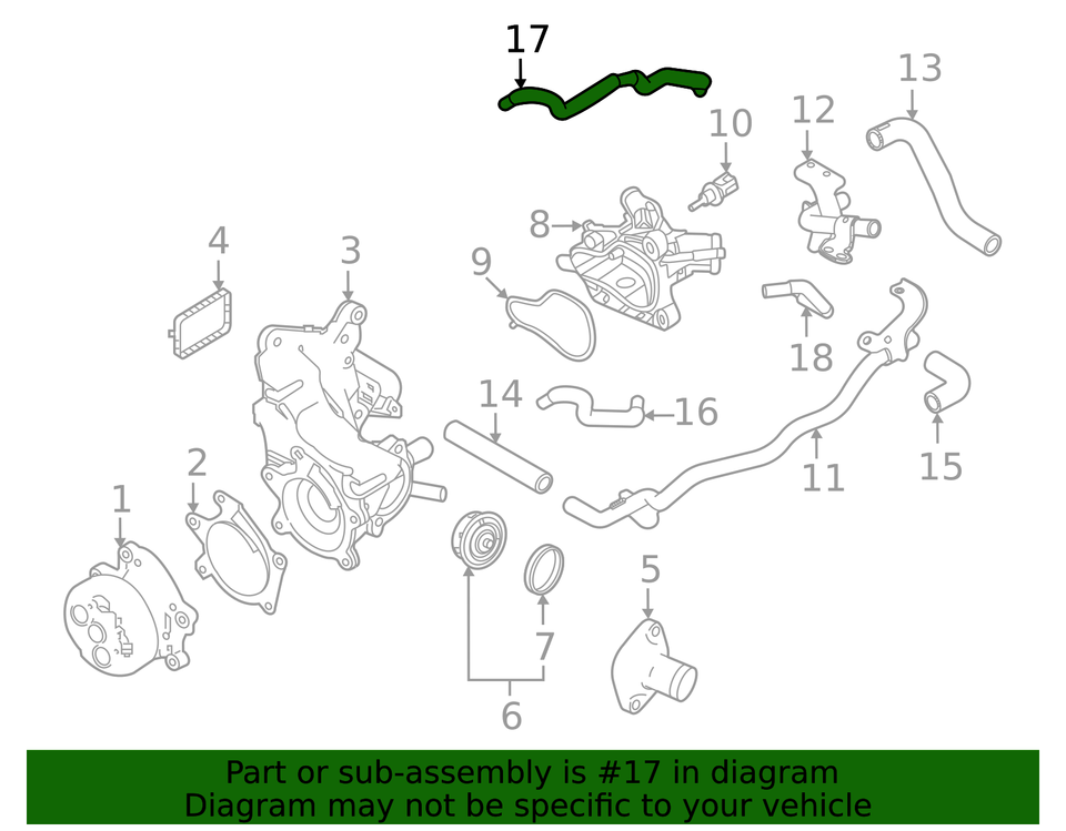 Genuine Nissan Engine Coolant Hose 14056-6CA0B | eBay